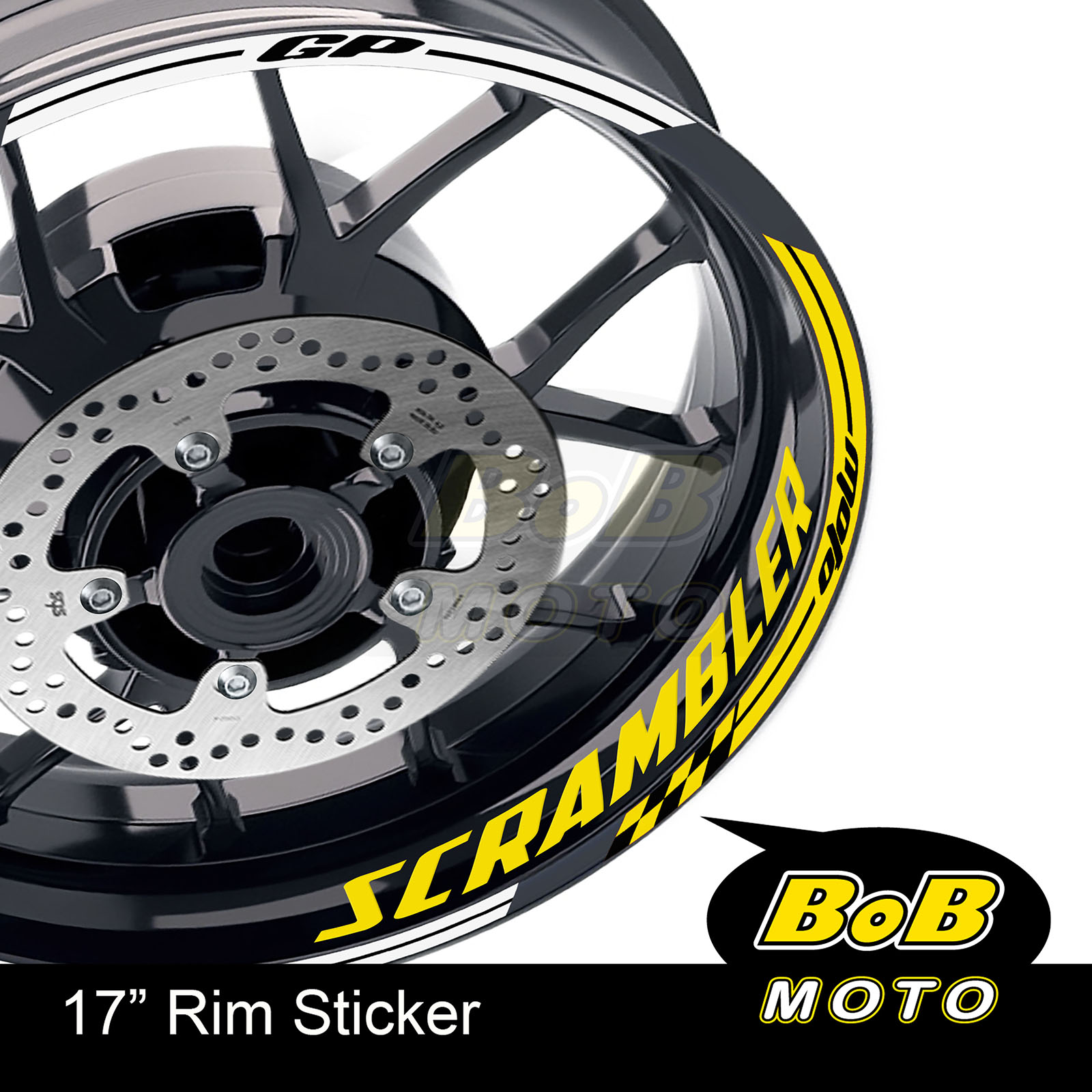 17" Rim Aqua Wheel Decals Stickers For Ducati SCRAMBLER CAFE RACER ...